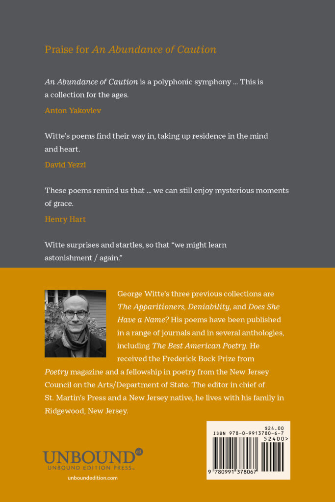 An Abundance of Caution | George Witte | Poetry - Unbound Edition Press