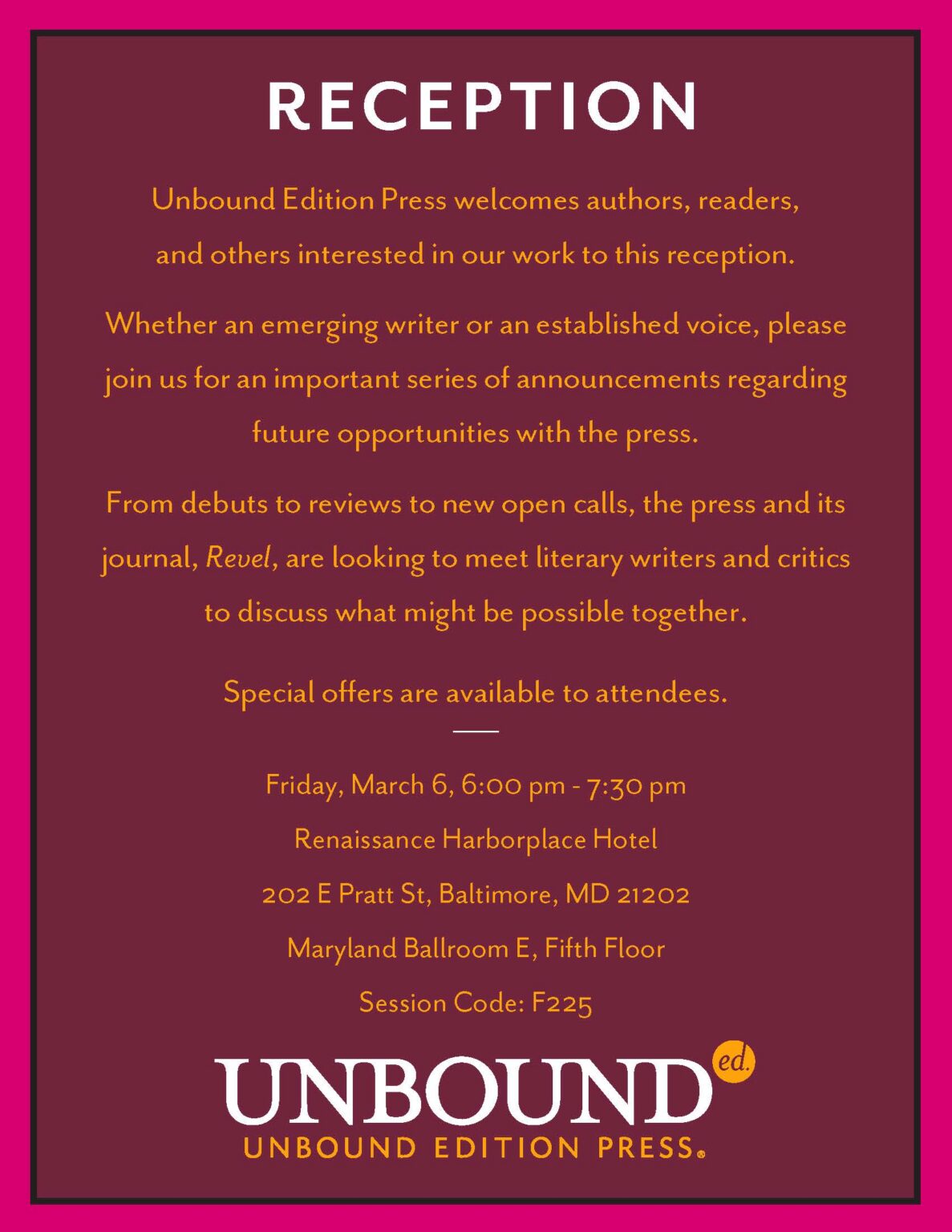 Events - Unbound Edition Press
